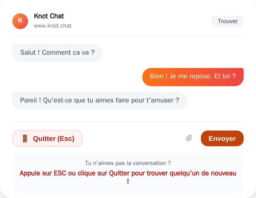 Chattez avec des Inconnus en Ligne — Chat Gratuit | Knotchat